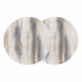 Beige Gray Round Placemats Set of 2, Braided Polypropylene Place Mats ...