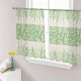 Beige Green Botanical Sheer Curtains for Living Room Bedroom Farmhouse ...