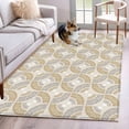 Beige Grey Plaid Runner Rug Non Slip 2.7x5 Minimalist Geometric ...