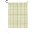 Beige Grid Gingham House Flag 28 x 40 Inches, Abstract Modern ...
