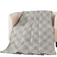 Beige Grid Quilted Comforters Cooling Blanket Oversized Queen Size ...