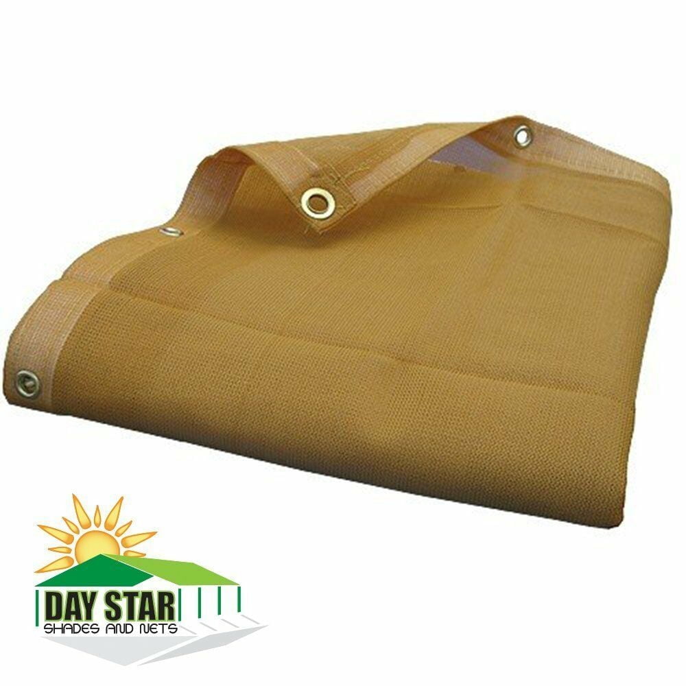 (Beige) HD Mesh Tarp Net Sun Shade Fence Screen Patio 20X40 (Finished ...