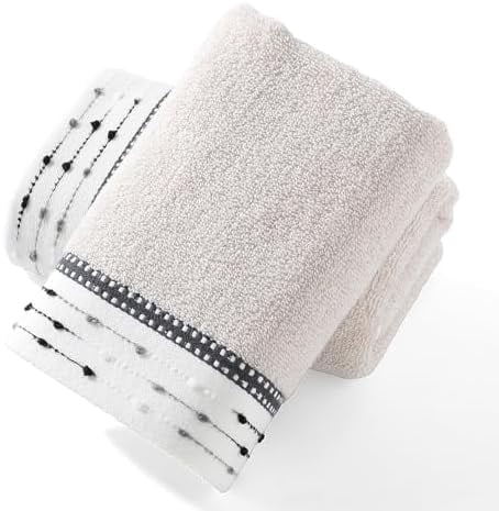 Beige Hand Towels Tiny Furball Decorative Design Super Soft 100% Terry ...