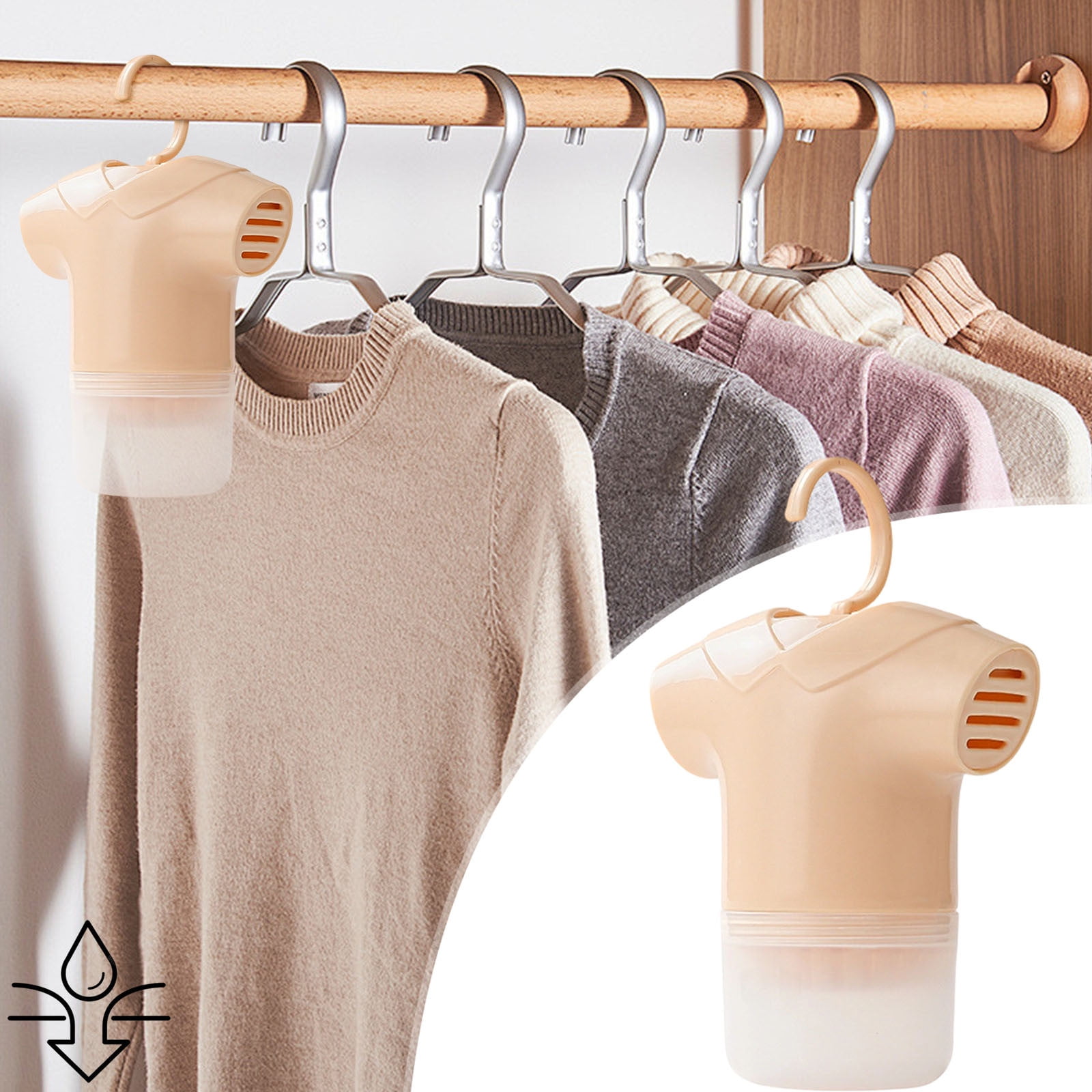 Beige Hanging Dehumidifier Box for Closet - Moisture Absorber for ...