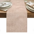 Beige Herringbone Cotton Linen Table Runner Modern Minimalist Woven ...