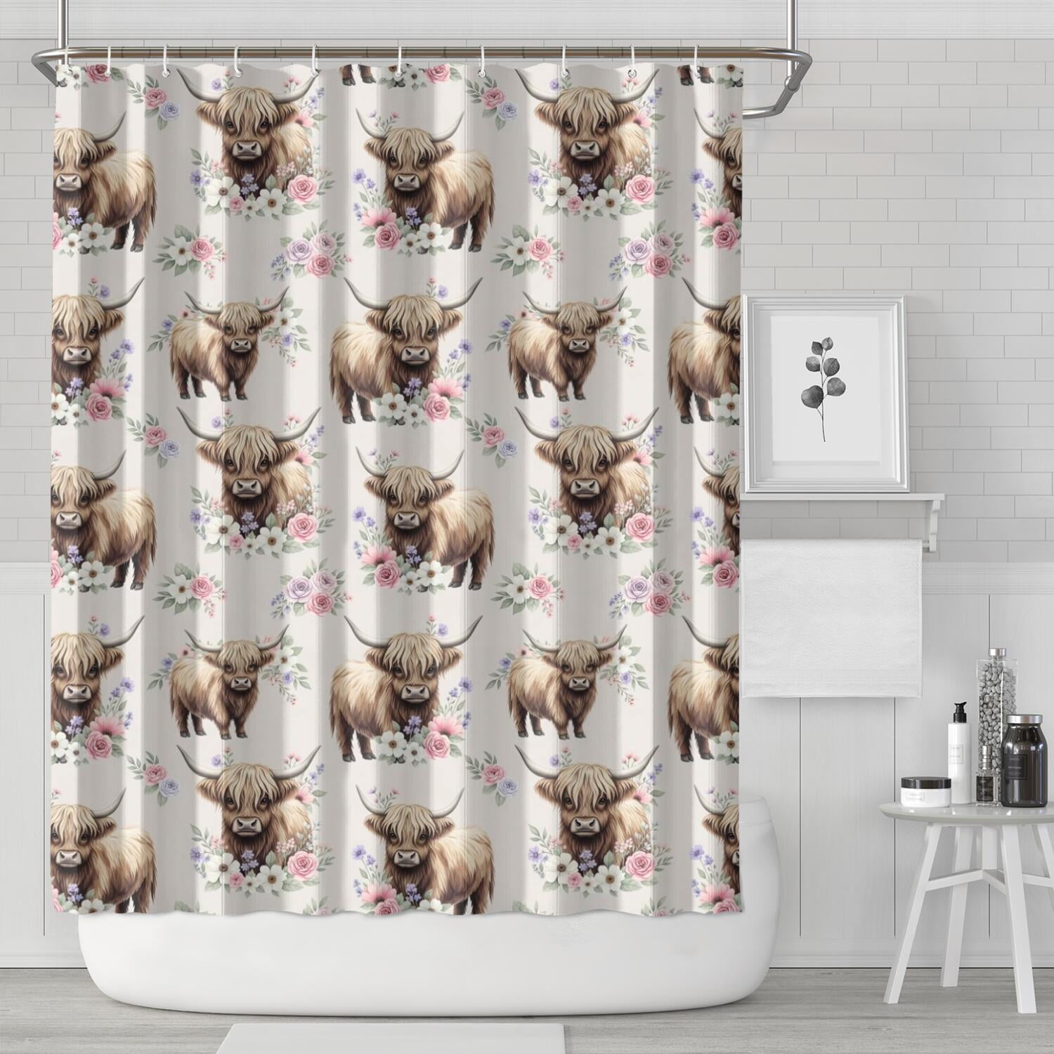 Highland Cow Shower Curtainnull