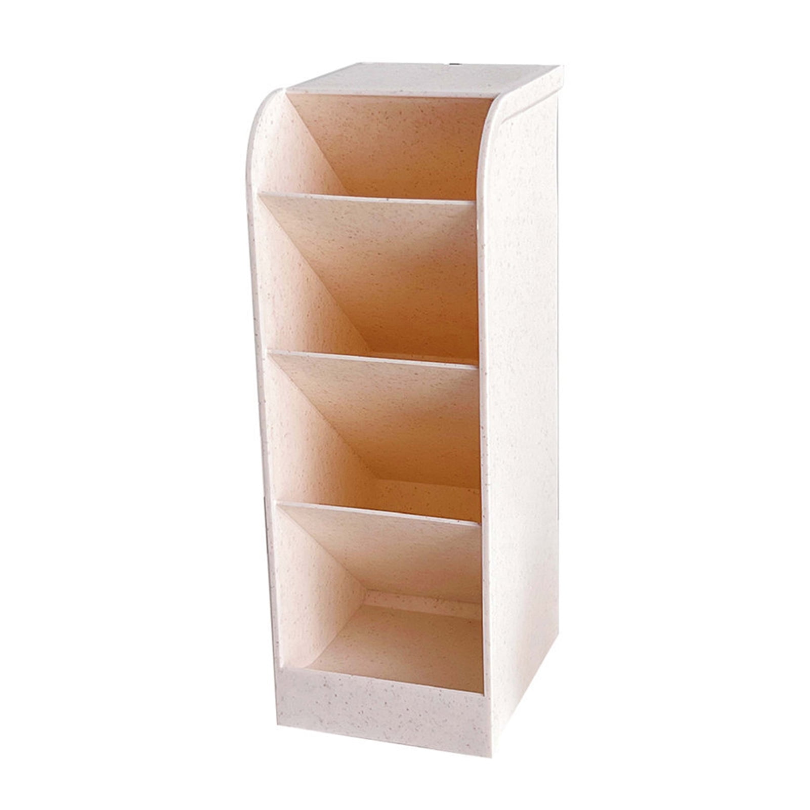 Beige Inclined 4-Compartment PP Pen Holder Desktop Organizer for Pens ...