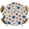 Beige Independence Day Round Tablecloth 45-54 Inch Round Fitted Table ...
