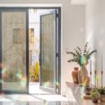Beige Khaki Solid Window Privacy Film Minimalist Cloth Oatmeal Linen ...