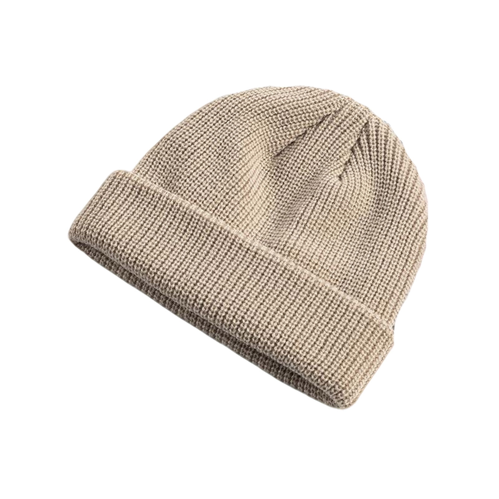 Beige Knit Warm Hat For Men And Women Outdoor Cold Weather Thickened ...