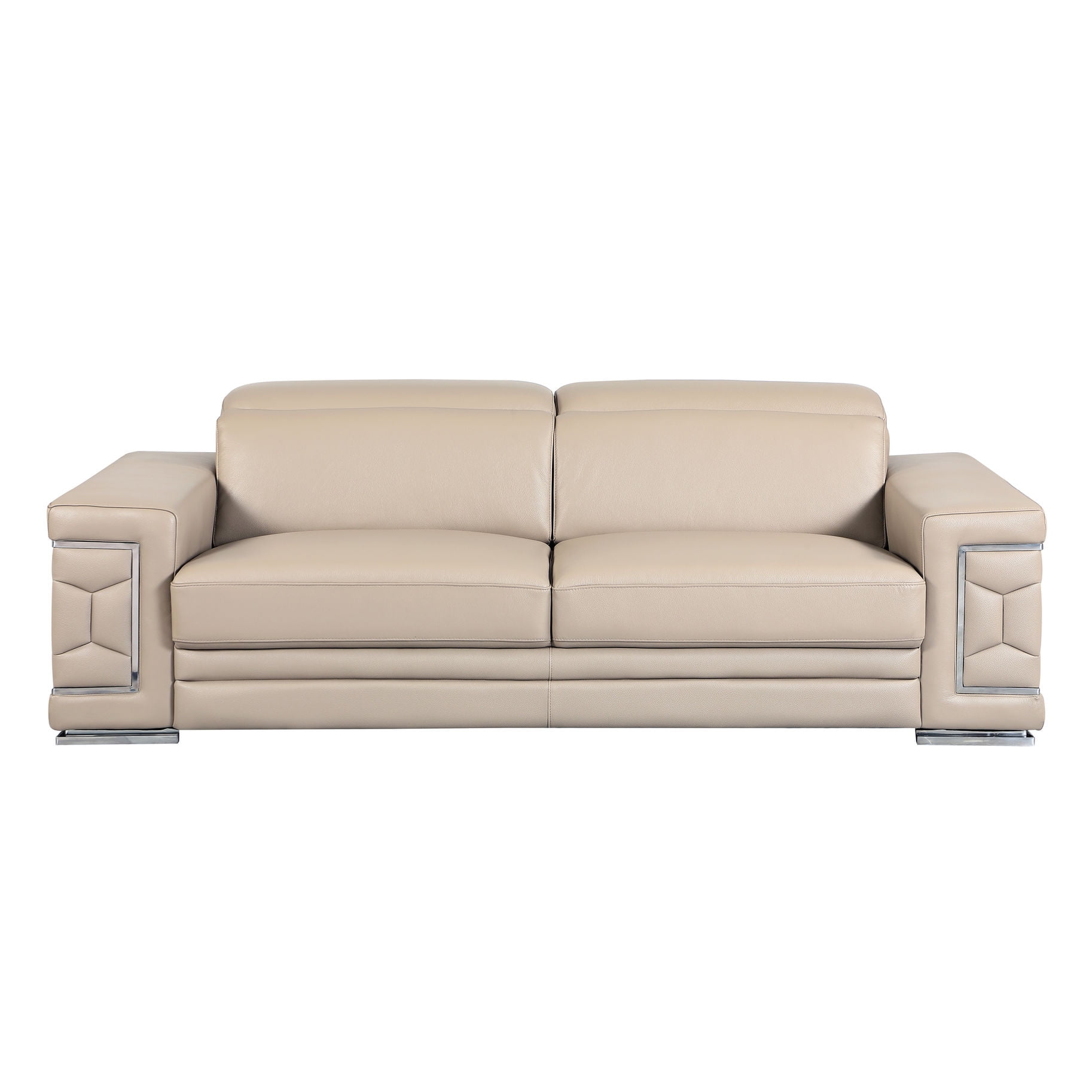 Beige Leather Sofa | Reinforced Corner Blocks | Office Waiting Area ...