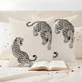 Beige Leopard Outdoor Throw Pillow Covers Set of 2, Modern Style Wild ...
