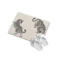 Beige Leopard Soft Diatomaceous Earth Mat, Modern Style Wild Animal ...
