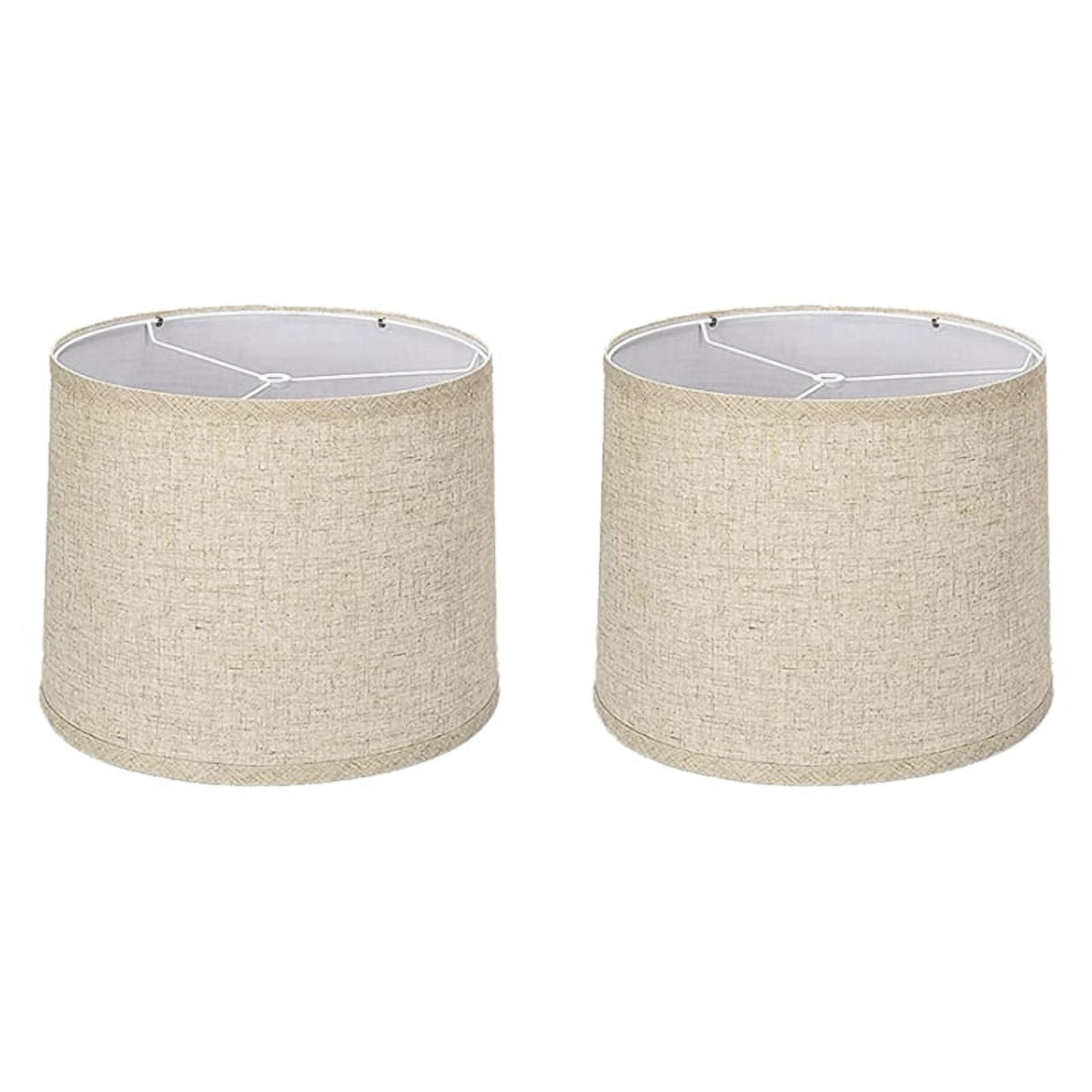 Beige Linen Fabric Lamp Shades 2PCS, Replacement for Table Lamp and ...