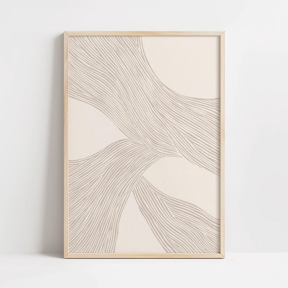 Beige Lines Wall Art, Modern Neutral Wall Print, Minimalistic Print ...