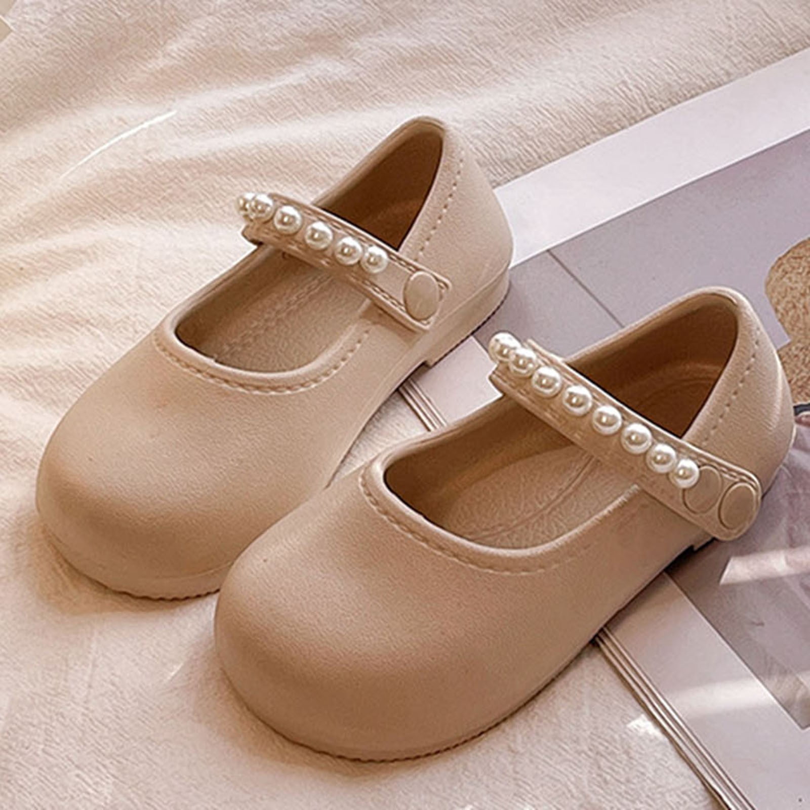 Beige Little Kids Soft Sole Casual Shoes Summer 2026 Toddler Girls ...