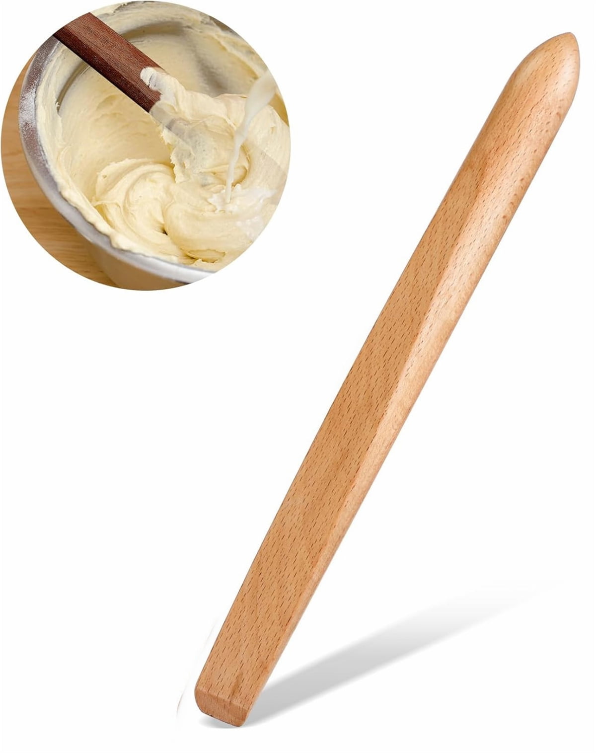 Beige Long Handle Spatula 1 Pc,11 Inch Acacia Wooden Spatula,Wooden ...