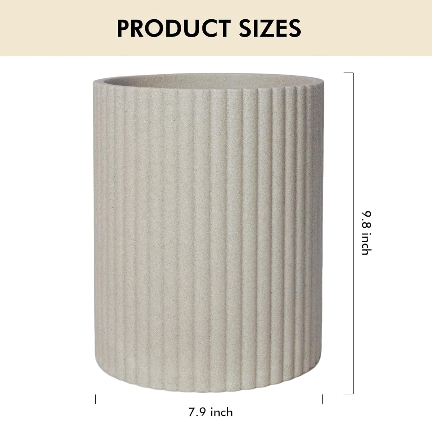 Beige Luxury Stone Bathroom Trash Can, Modern Bathroom Office Trash Can ...
