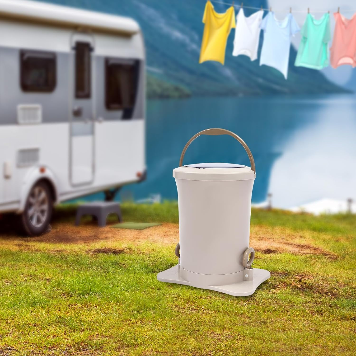 (Beige)Manual Clothes Dryer, Portable Dryers for Laundry, Portable ...