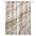 Beige Marble Blackout Curtains for Bedroom/Living Room, Thermal ...