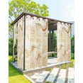 Beige Marble Outdoor Curtains for Patio, Chic Neutral Minimalist Fluid ...