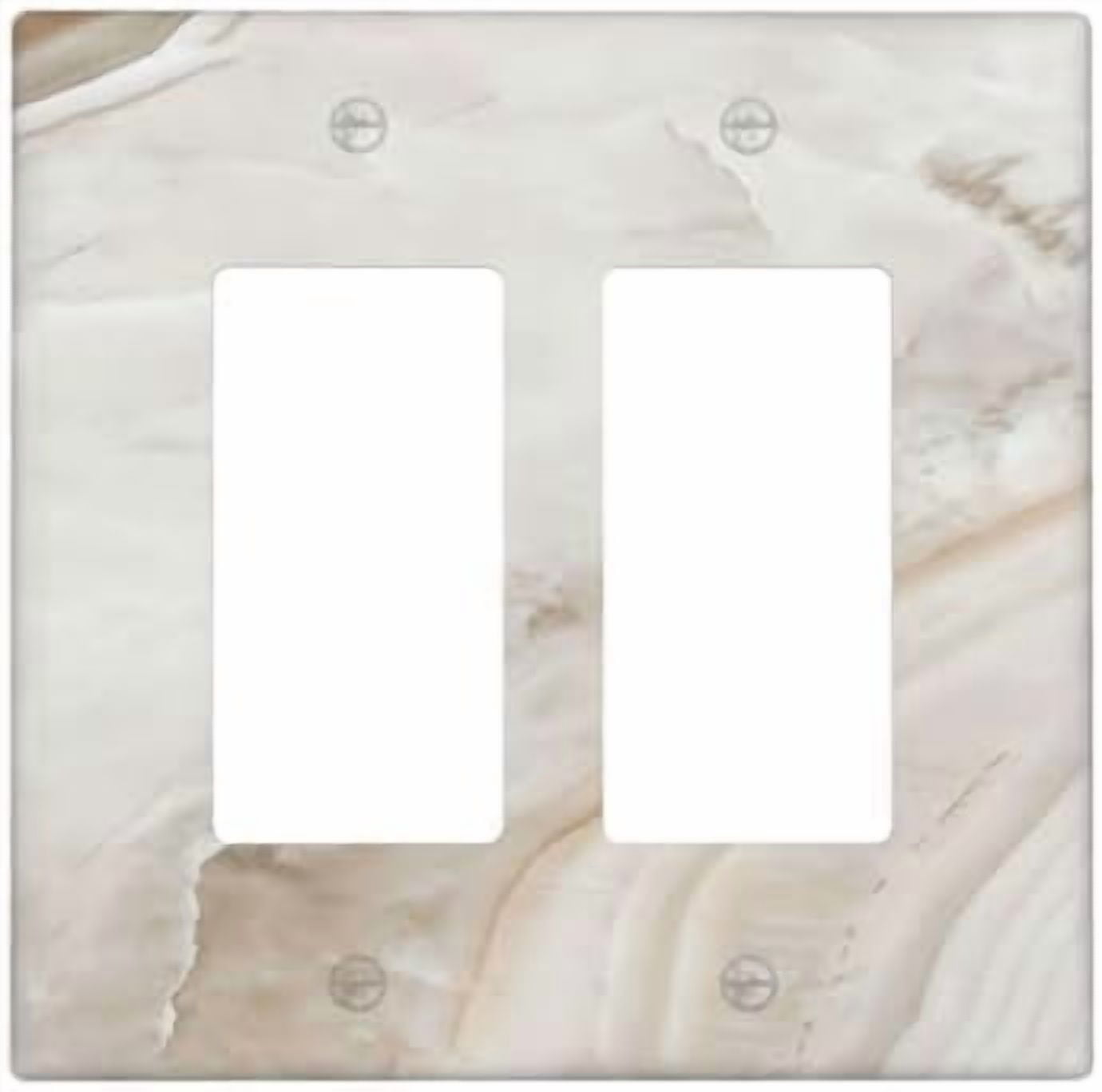 Beige Marble Pattern Light Switch Covers, Wall Plate Screws - Walmart.com