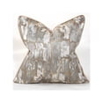 Beige Metallic Jacquard Decorative Pillow Cover With Abstract ...