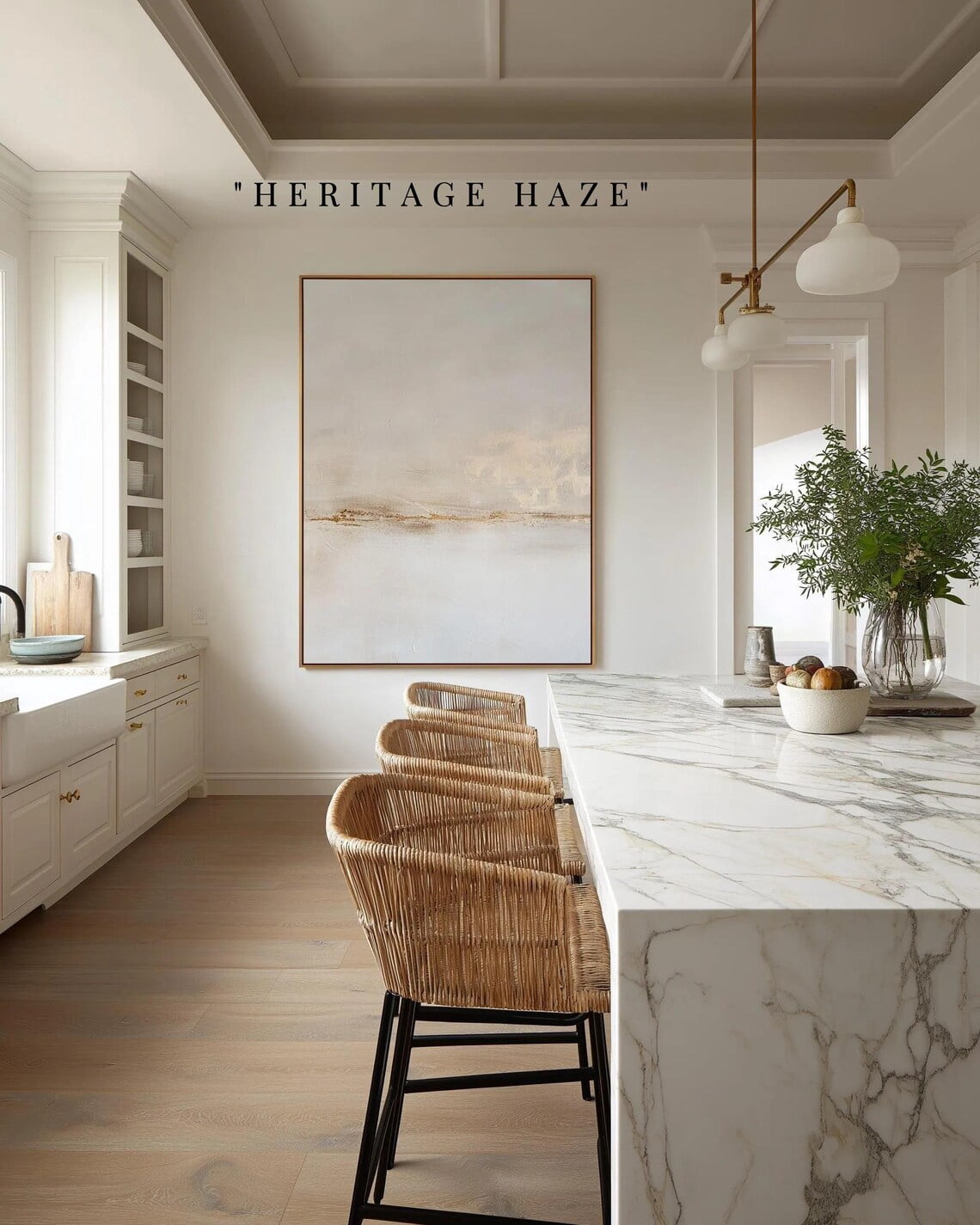 Beige Minimal Portrait Heritage Haze Poster, Unframed Canvas 12x16in ...