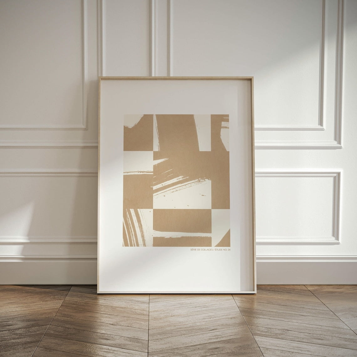 Beige Minimalist Abstract Poster Modern Neutral Light Brown Japandi ...