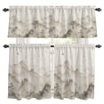 Beige Misty Mountains Kitchen Curtains Valances 3 Piece Set, Zen Flying ...