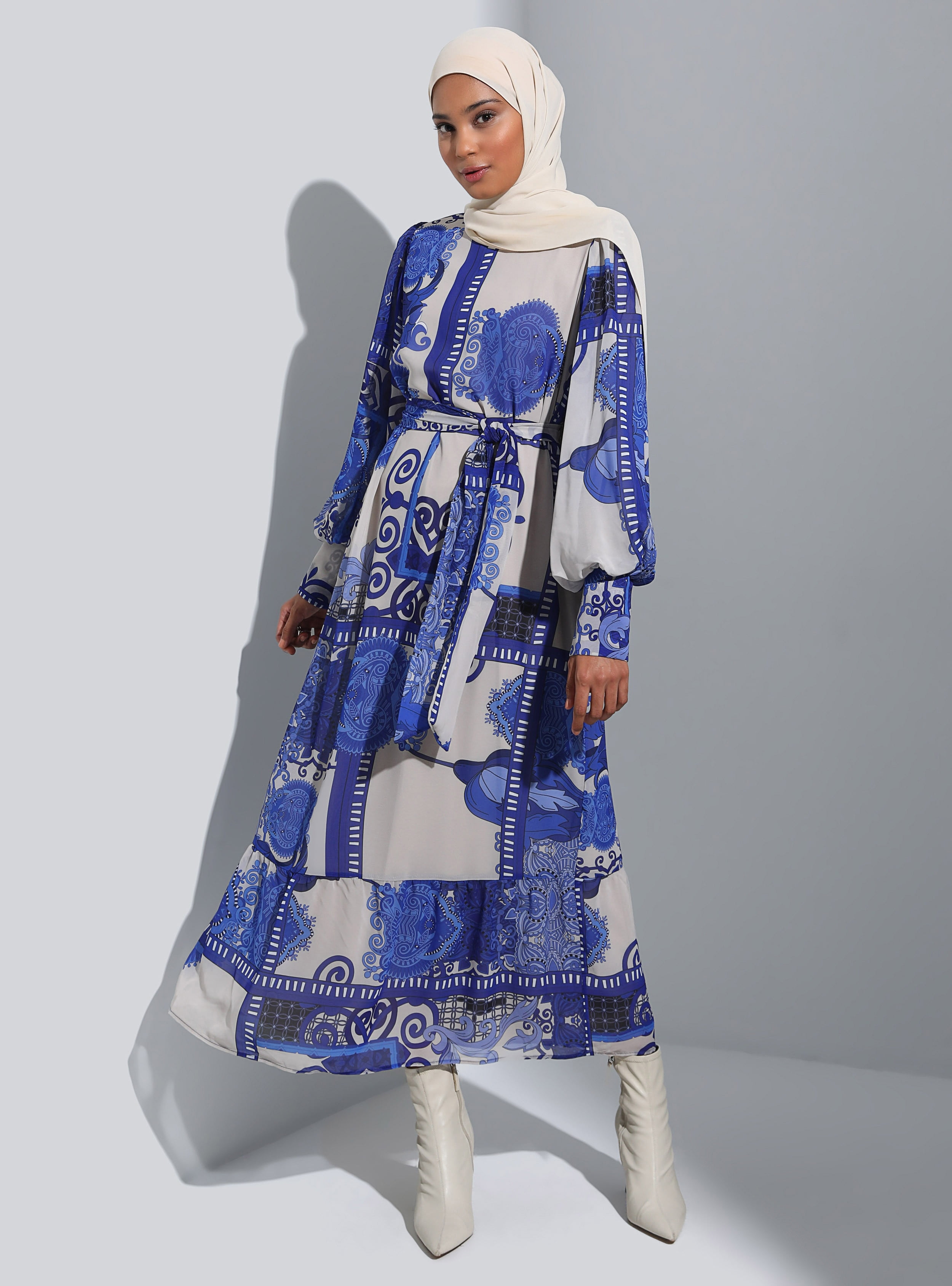 Beige - Modest Dress - Refka - Walmart.com