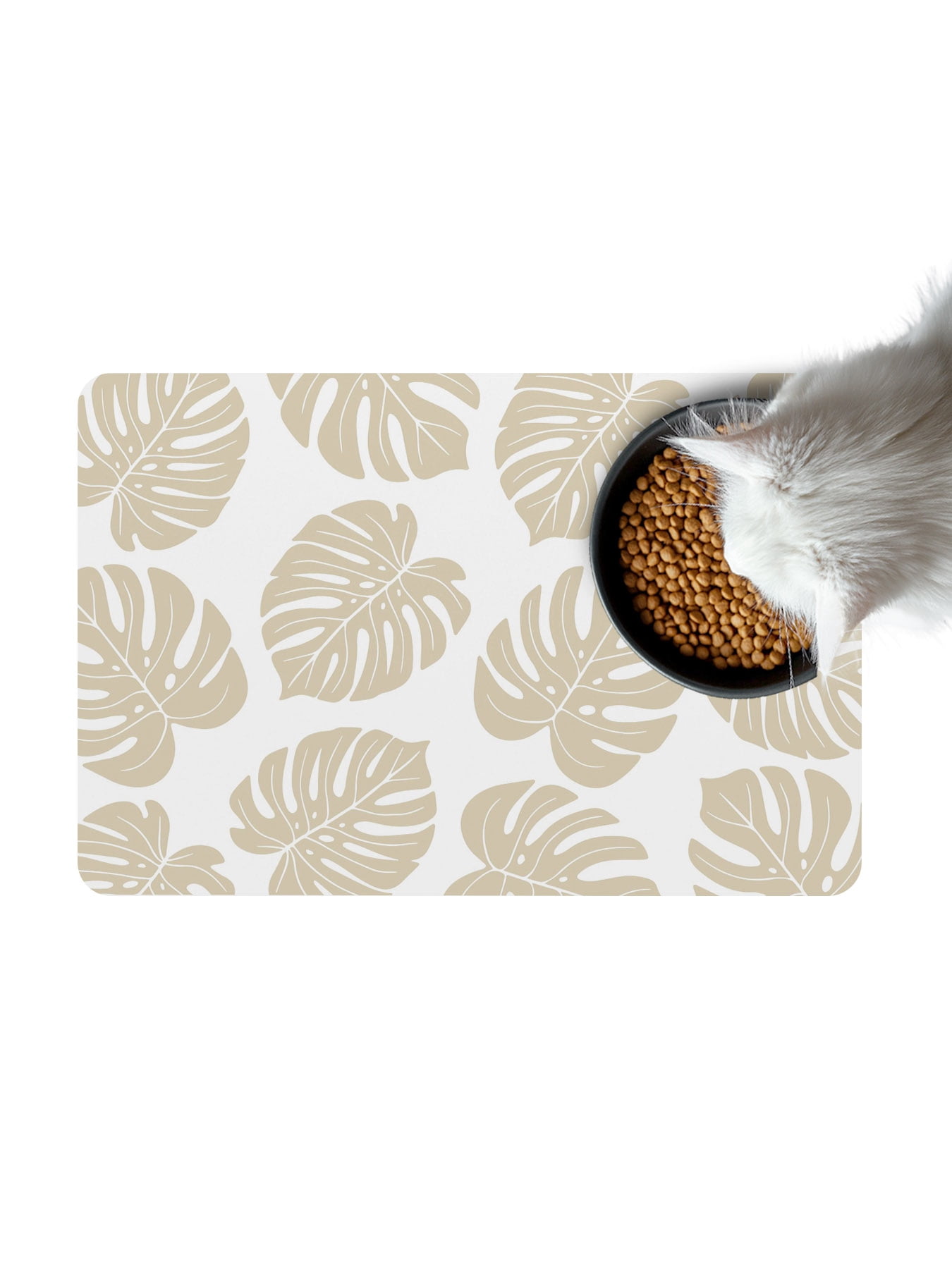 Beige Monstera Leaf Doormat Non Slip Diatomaceous Earth Door Mat ...