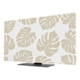 Beige Monstera Leaf TV Cover for 65 Inch Screen,Stretch Fabric ...