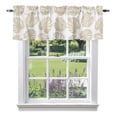 Beige Monstera Leaf Valance Curtain 1 Panel, Tropical Botanical ...