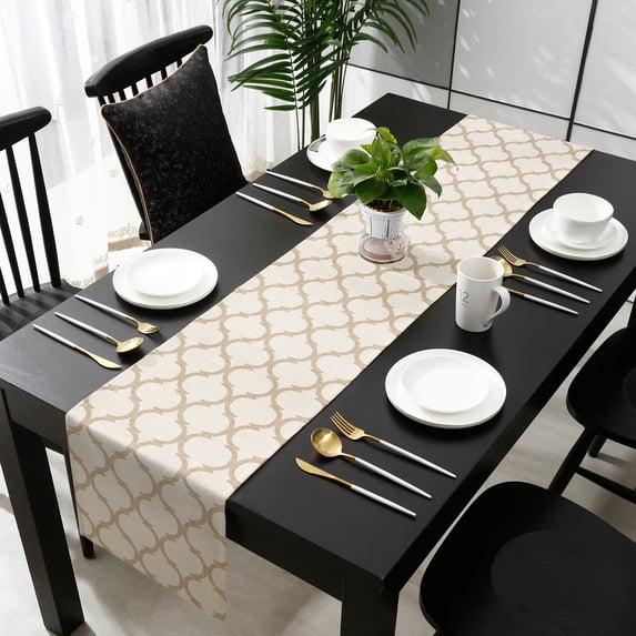 Beige Moroccan Table Runner 70 Inches Long, Morocco Geometric ...