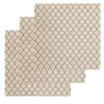 Beige Morocco Pattern Dish Towels Set,Waffle Weave Kitchen Towels 3PCS ...