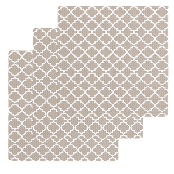Beige Moroccon Kitchen Dish Towels for Drying Dishes Set of 3 ...