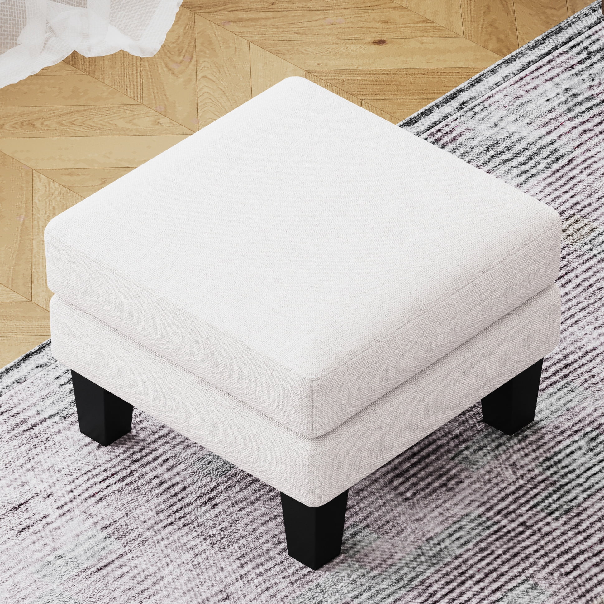 Beige Multi-functional Fabric - Shoe Rack Stool And Footrest, Thick ...