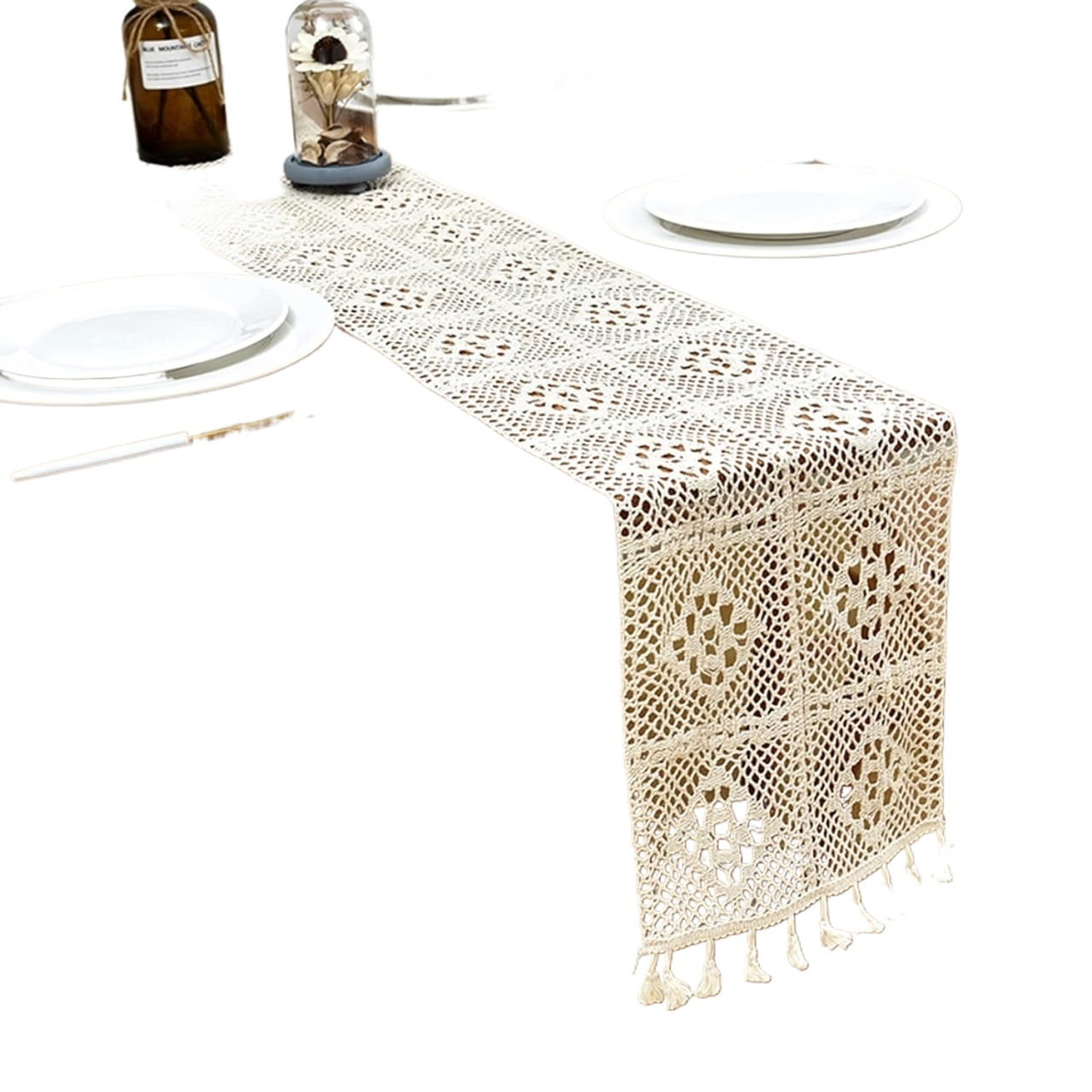 Beige Night Stand Table Top Cloth Dresser Scarf Runners and Toppers for ...