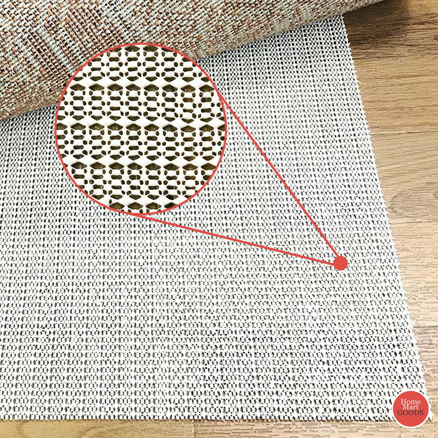 Beige Non Slip Strong Hold Firm Grip Rug Pad (0.125") - Walmart.com