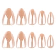 Beige Nude Blank Design Artificial Nail Tips, Medium Almond Shape ...