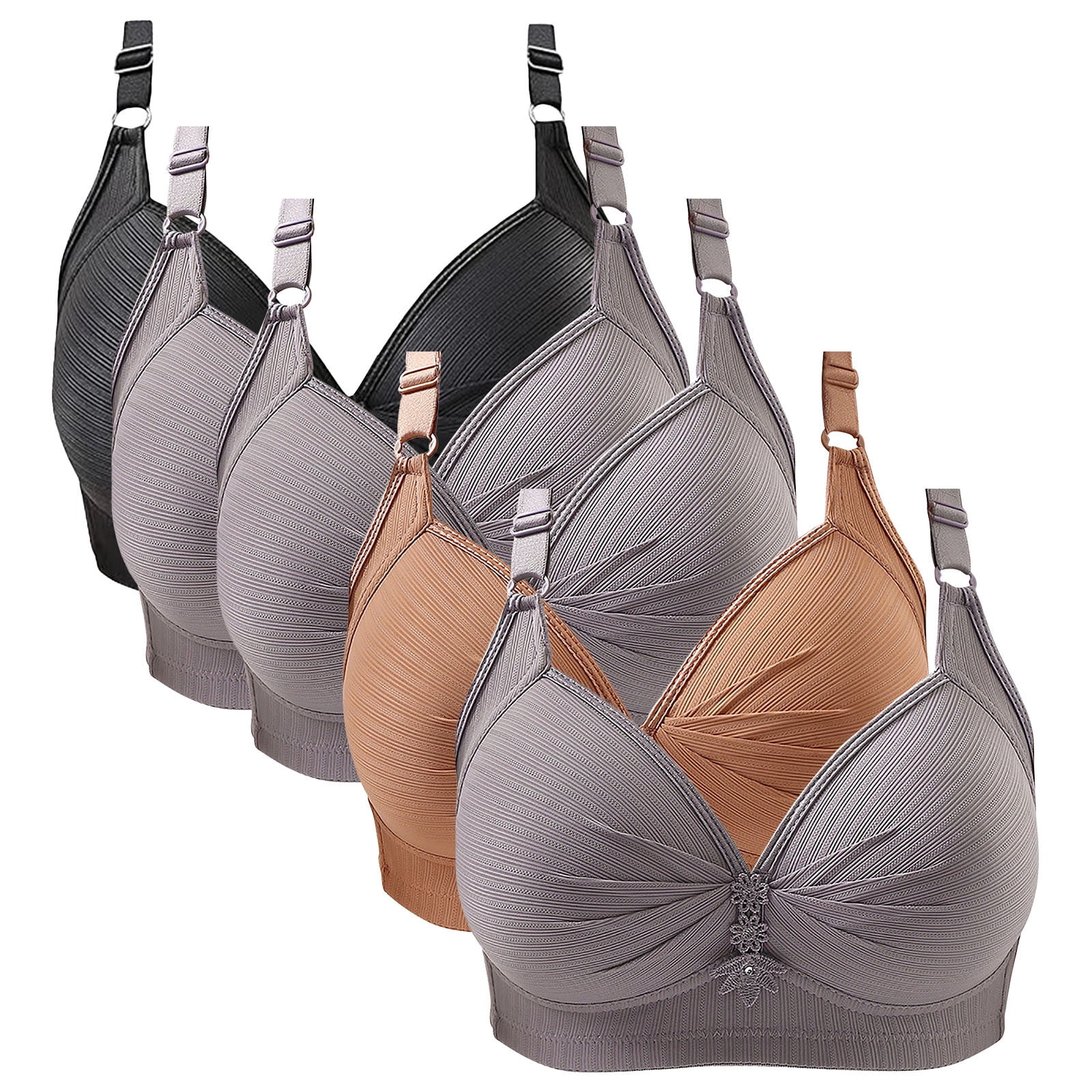 Beige Nursing Bra, Cotton Sports Bras For Women, Thin Laceless Steel ...