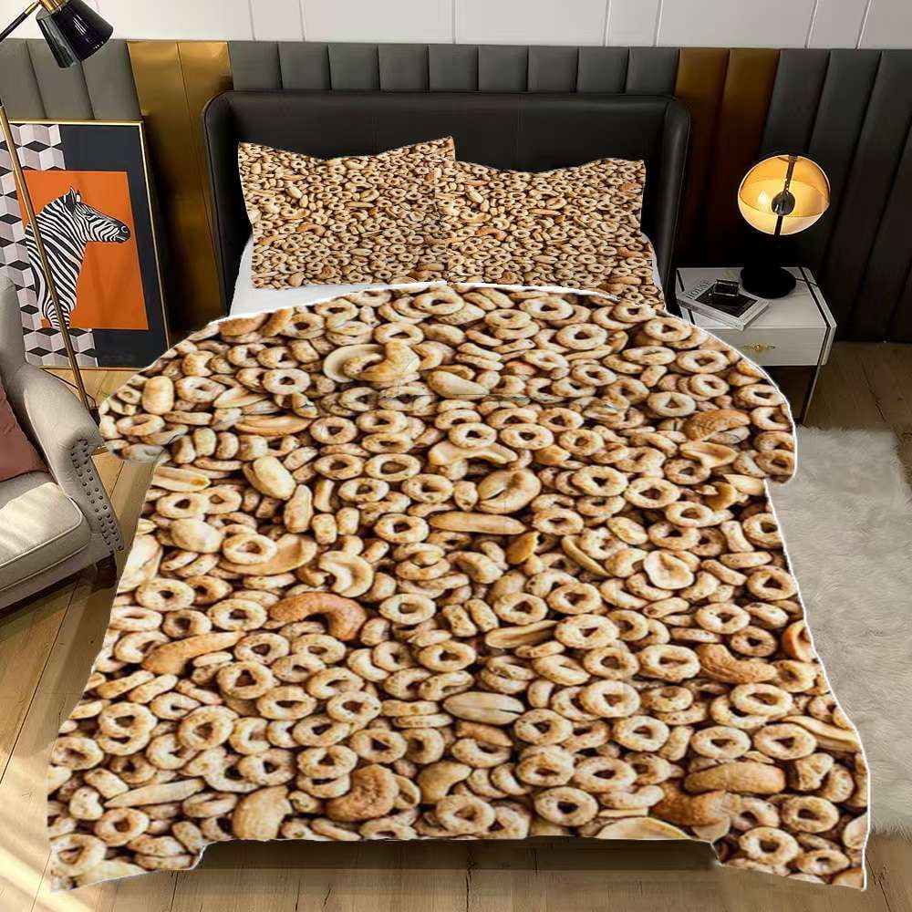 Beige Oat Cereal For A Healthy Cereal Comforter Set Twin Size Bedding ...