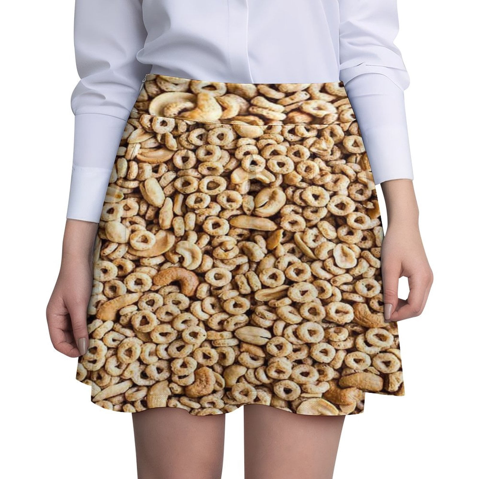 Beige Oat Cereal for A Healthy Cereal Women's Casual Mini Skirt ...