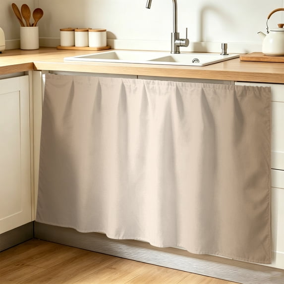 Beige Ombre Cabinet Curtains for Shelves, Modern Gradient Abstract Art ...