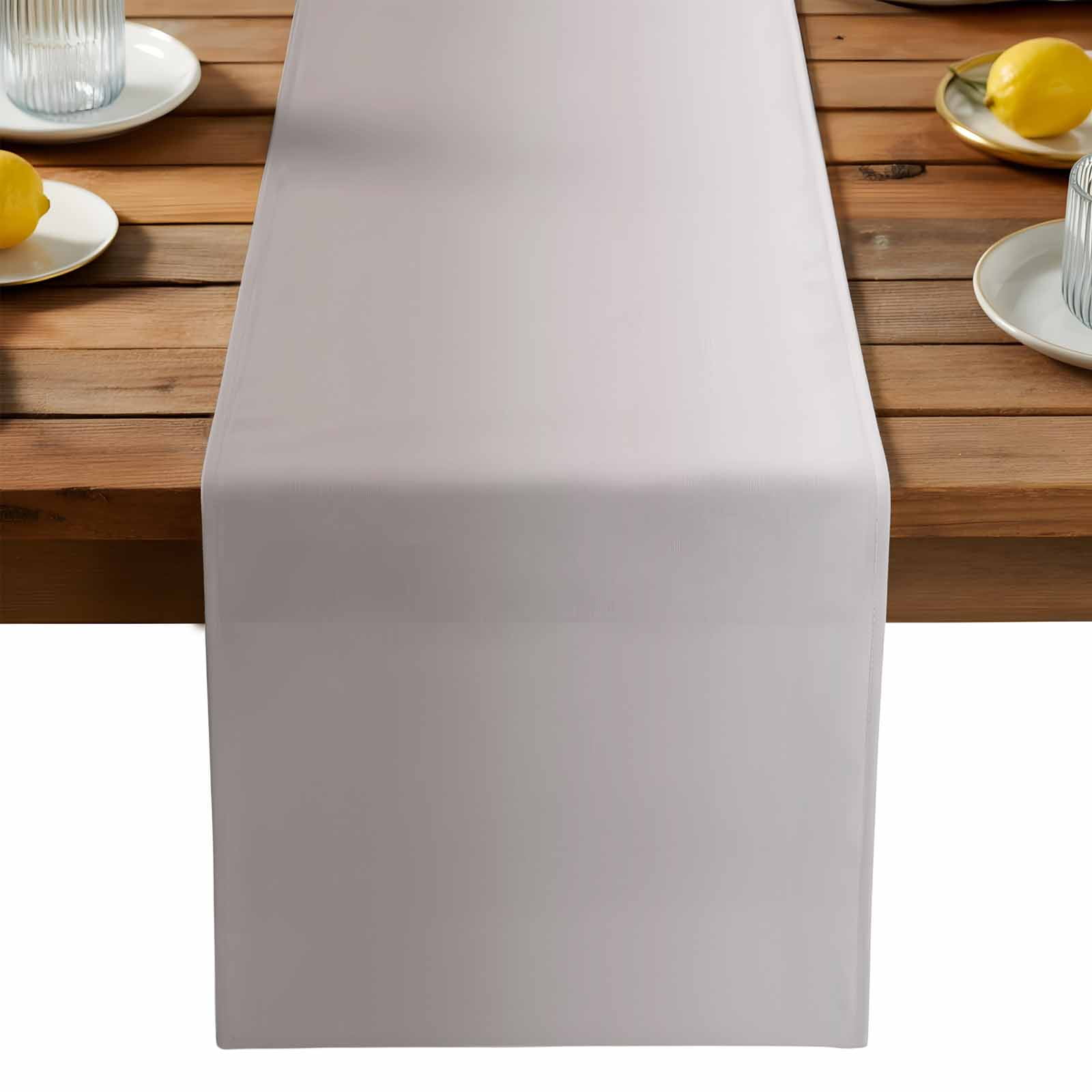 Beige Ombre Cotton Linen Table Runner for Dining Kitchen, White ...
