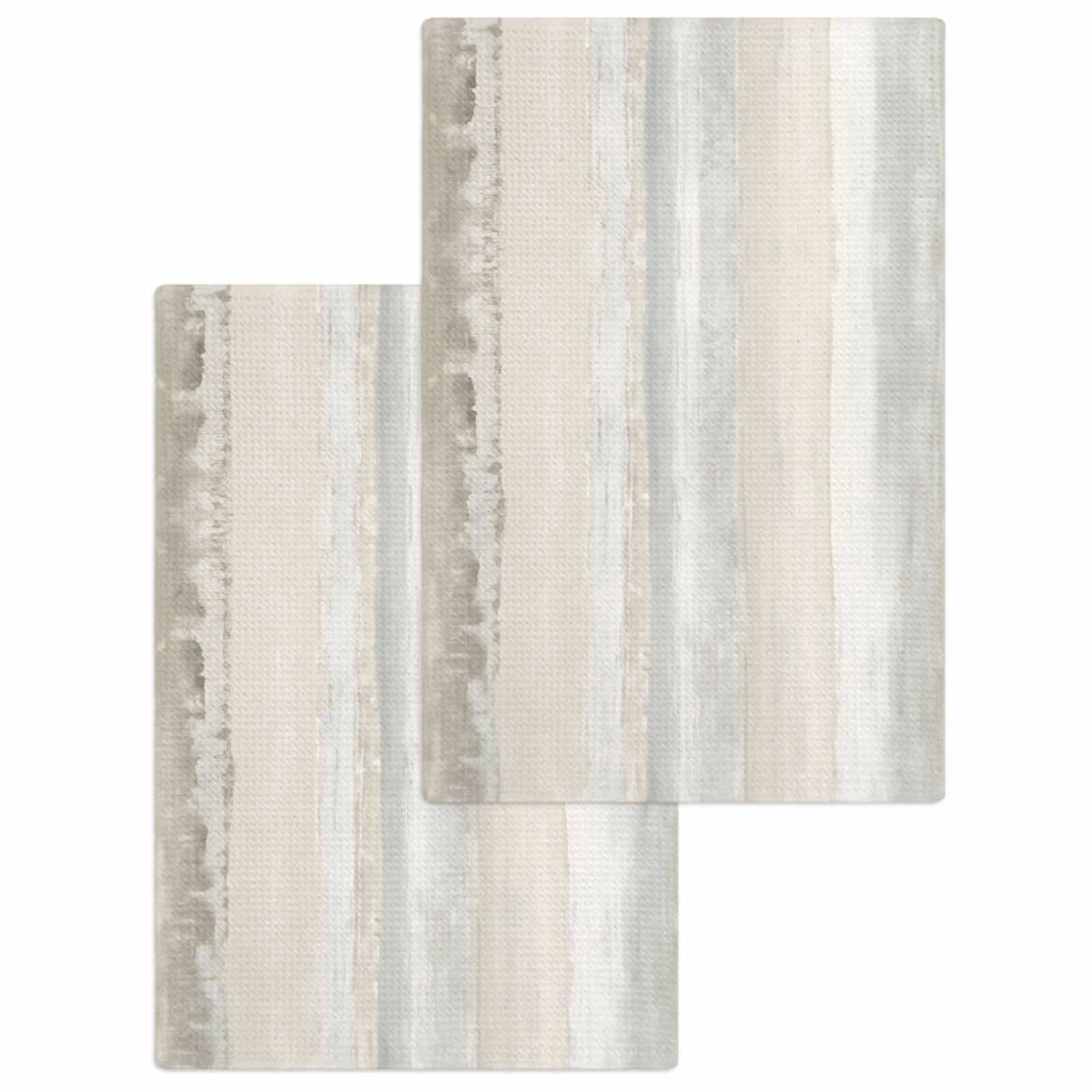 Beige Ombre Kitchen Dish Towels for Drying Dishes Set of 2, Vintage ...