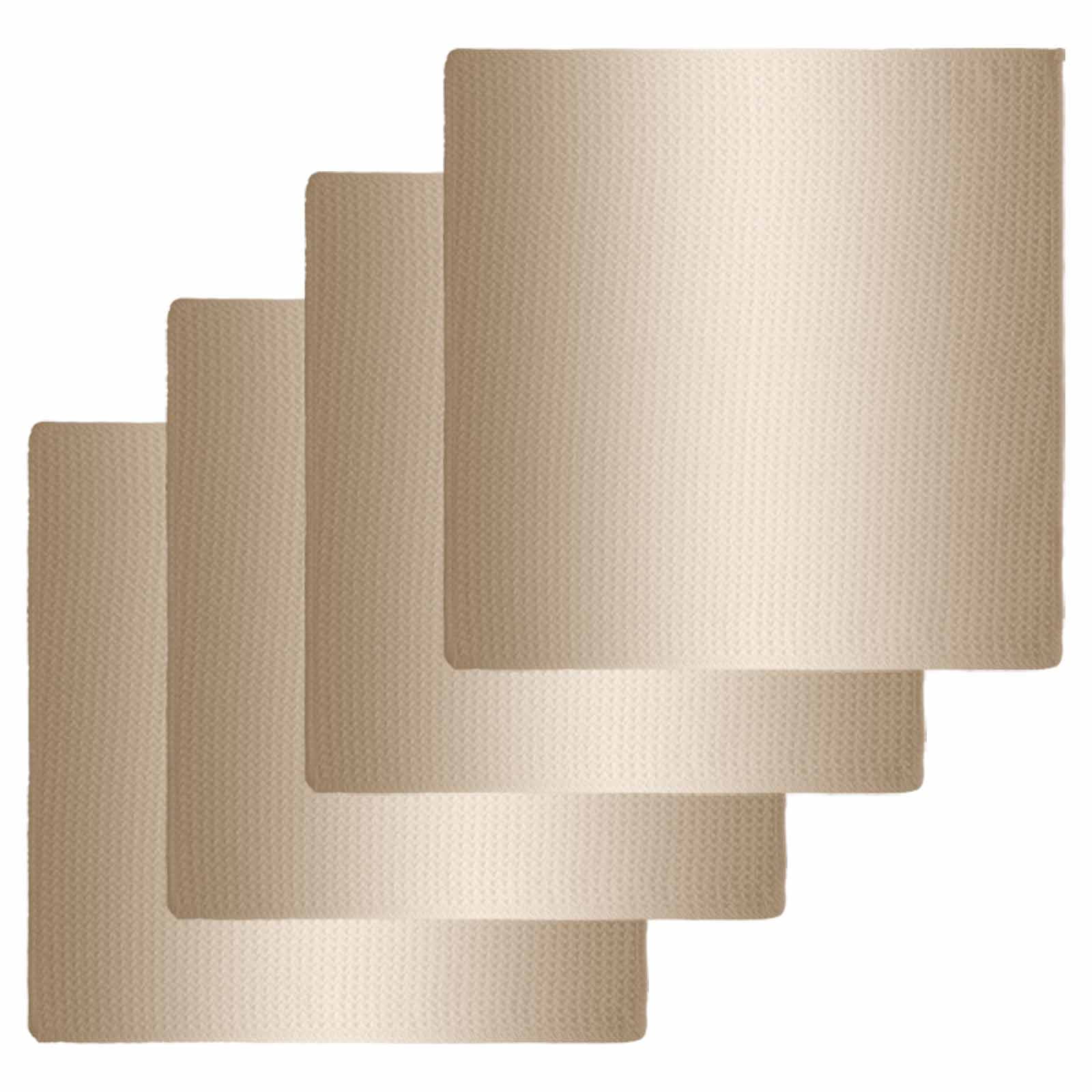 Beige Ombre Kitchen Dish Towels for Drying Dishes Set of 4, Modern ...