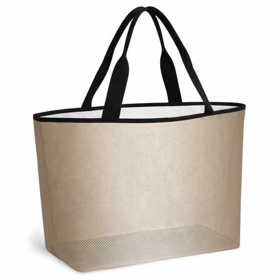 Beige Ombre Mesh Beach Bag for Women Men, Large Beach Tote Waterproof ...