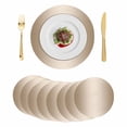 Beige Ombre Round Placemats Set of 8, Braided Polypropylene Place Mats ...